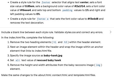 Solved C4 In The Lab 2 Creating A Style Sheet For A