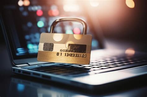 Premium AI Image Enhancing Credit Card Security The Power Of Data Encryption And Padlock Symbolism