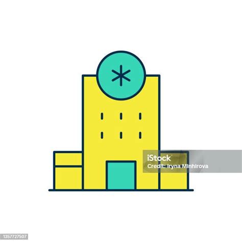흰색 배경에 분리 된 크로스 아이콘으로 채워진 윤곽 의료 병원 건물 의료 센터 의료 벡터 0명에 대한 스톡 벡터 아트 및 기타 이미지 Istock