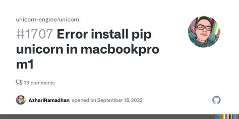 error install pip unicorn in macbookpro m1 · issue 1707 · unicorn