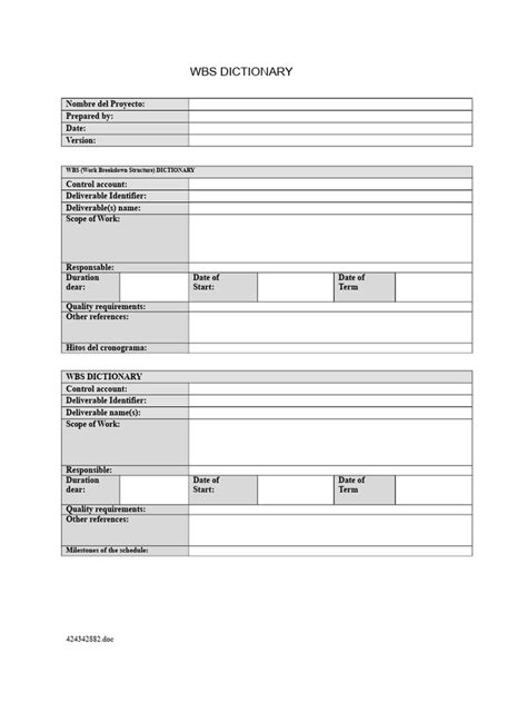 Dictionary Template 2 Pdf