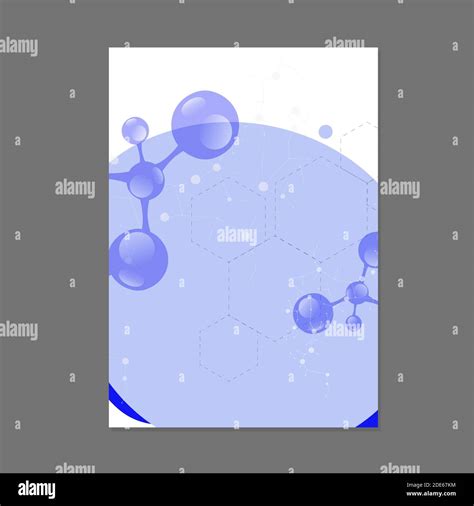 Template Molecular Scientific Banner Poster Atom Structure Design Vector Molecule Poster