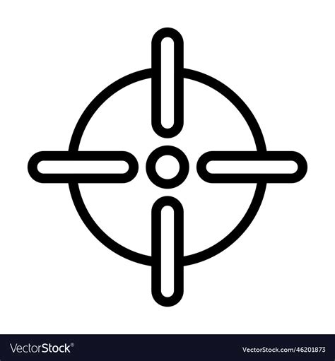 target icon outline style military army element vector image