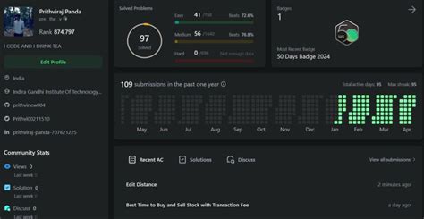 Prithviraj Panda On Linkedin Leetcode75 Leetcode75 Codenewbie Dsa