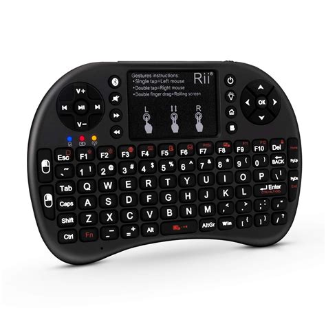 Rii Mini Bluetooth Keyboard With Touchpad Backlit Portable 24ghz