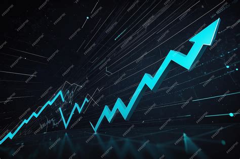 Premium Photo Futuristic Raise Arrow Chart Digital Transformation Abstract Technology