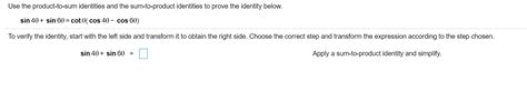 Solved Use The Product To Sum Identities And The Chegg