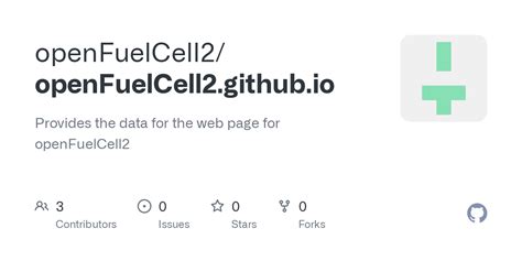 Github Openfuelcell Openfuelcell Github Io Provides The Data For The Web Page For Openfuelcell