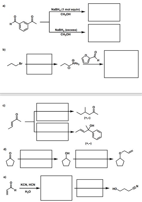 solved fill in the boxes with the necessary reactant