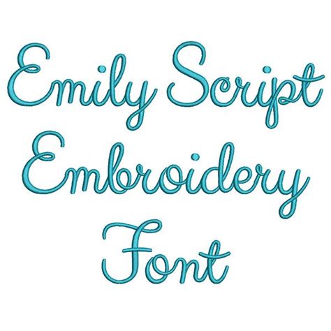 Emily Script Font Machine Embroidery Designs By Juju