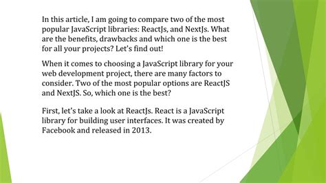 Ppt Reactjs Vs Nextjs Powerpoint Presentation Free Download Id