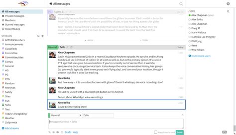 ACTHPA Zulip Web Chat