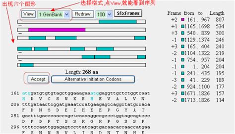 基因预测软件orf Finder使用说明 Public Library Of Bioinformatics