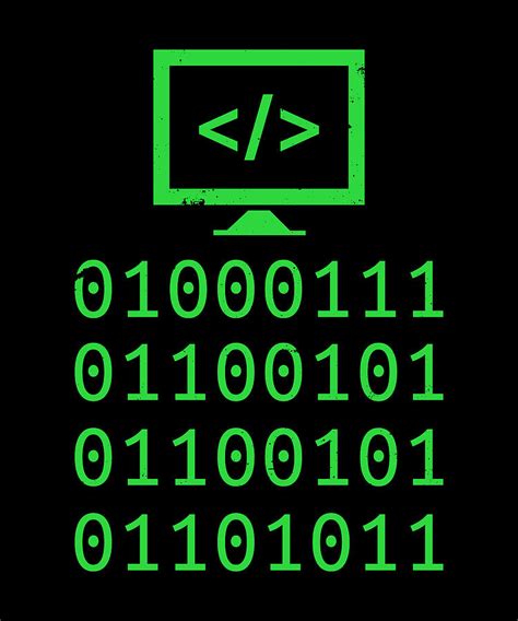 Programming Binary Code Coding T Digital Art By Qwerty Designs