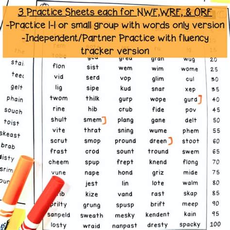 Fall Mclass Dibels 8 Practice 3rd Grade Nwf Wrf Orf Review Activities