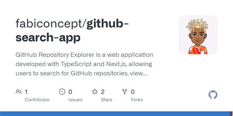 github fabiconcept github search app github repository explorer is a