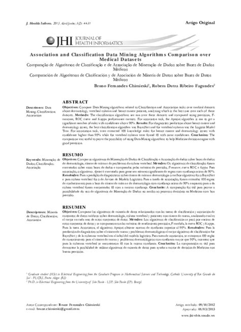 pdf association and classification data mining algorithms comparison