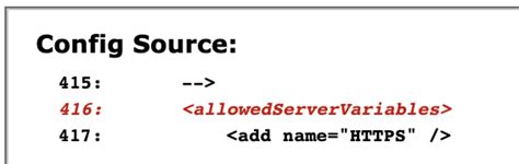 Asp Net How Can I Set An Allowed Server Variable In My Web Config Instead Of Applicationhost
