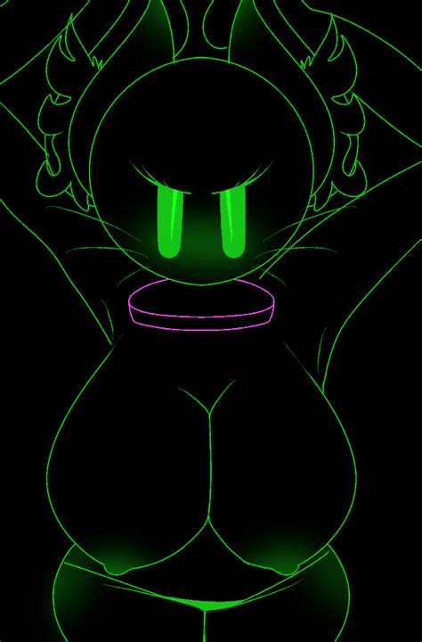Rule 34 Angry Face Big Breasts Collar Completely Nude Female Databrawl Green Eyes Kittygram