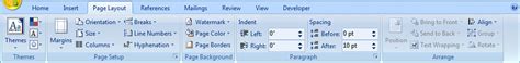 how to use page layout menu in ms microsoft office word 2007 full hindi notes एम एस वर्ड के