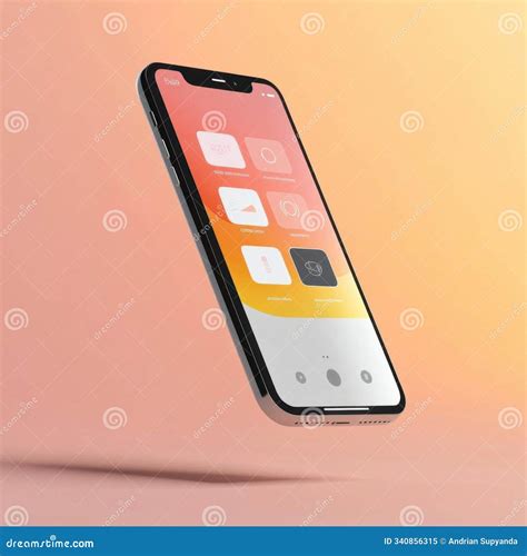 Mobile App Interface Design With Vibrant Gradient Background Stock Illustration Illustration