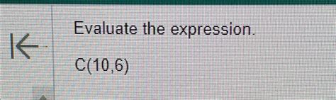 Solved Evaluate The Expression C Chegg Com