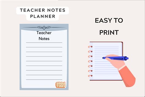 Free Teacher Notes Planner Template Graphic By Realtor Templates