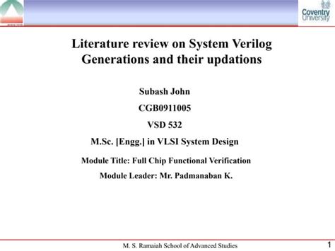 System Verilog 2009 And 2012 Enhancements Ppt