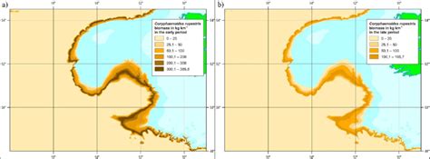 The Gis Predicted Model Of Spatial Distribution For Biomass Kg Km −2