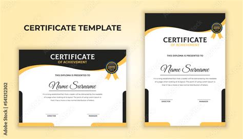Modern Certificate Template With Creative Layout Certificate Of Achievement Appreciation