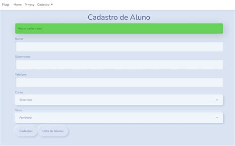 Github E Manfrin Cadastroaluno Crud E Frontend Na Linguagem Csharp