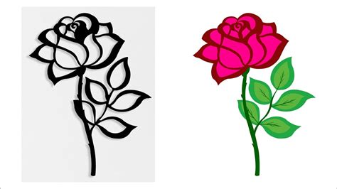 Rose Flower Drawing In Coreldraw YouTube