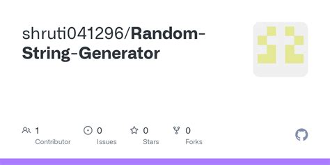 Github Shruti041296random String Generator