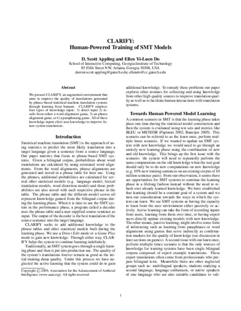 Pdf Clarify Human Powered Training Of Smt Models