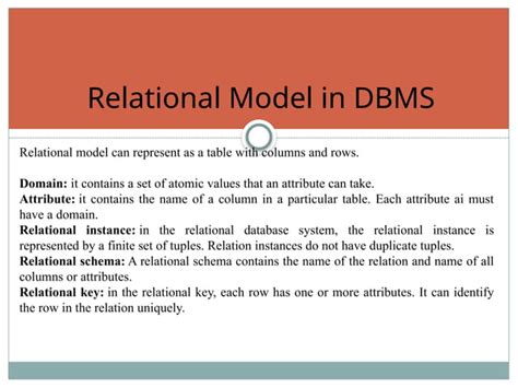 Relational Database Management Systems Unit Ii Ppt