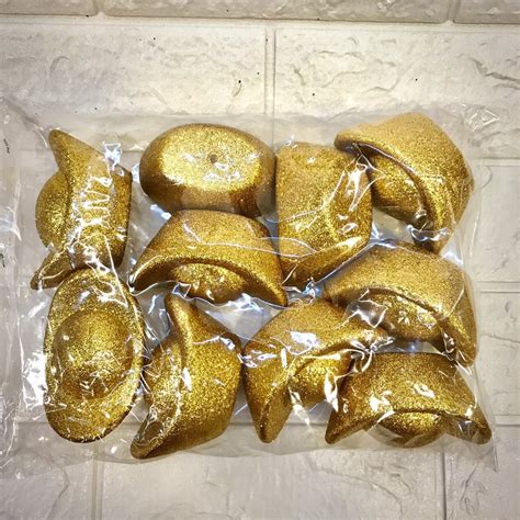 六分埔禮品★9cm金蔥元寶10入★現貨發票 春節 新年 過年 招財金元寶擺飾 蝦皮購物