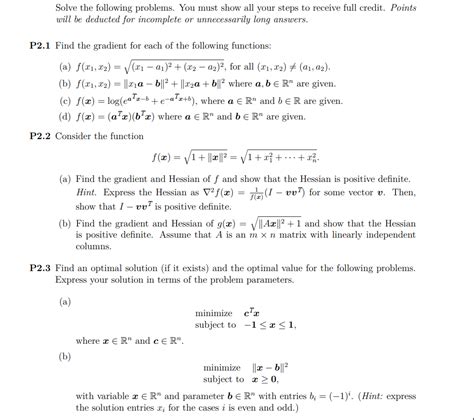 Solved Solve The Following Problems You Must Show All Your Chegg