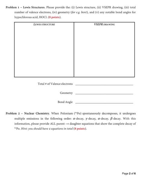 Problem 1 Lewis Structures Please Provide The I Chegg Com