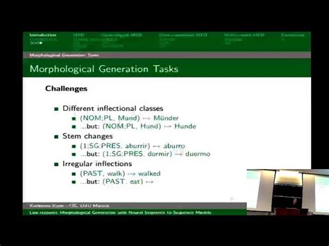 Free Video Low Resource Morphological Generation With Neural Sequence To Sequence Models From