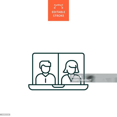 편집 가능한 스트로크가 있는 화상 통화 회선 아이콘 아이콘은 웹 디자인 모바일 앱 Ui Ux 및 Gui 디자인에 적합합니다