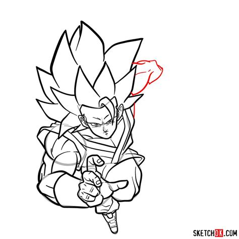 How To Draw Super Saiyan 3 Goku Sketchok Easy Drawing Guides