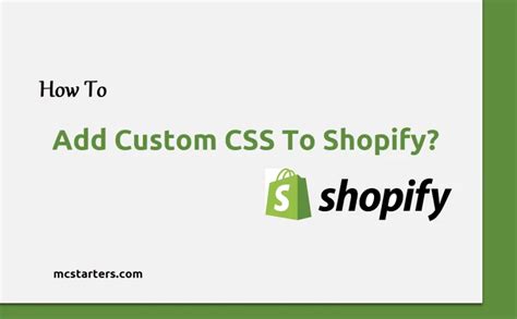 Simple Way To Add Custom Css To Shopify 2022