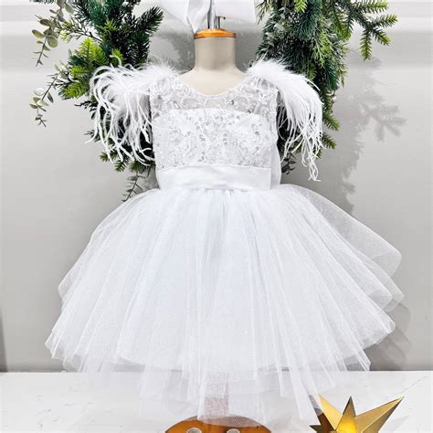 White Christmas Dresses For Girls White Christmas Dress Etsy