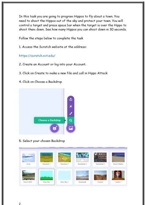 Hippo Attack Coding Project Scratch Game Programming Activity For Beginners