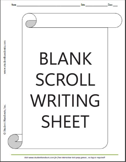 Scroll Template Free Printable