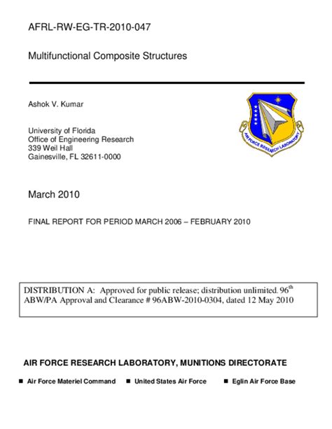 Pdf Multifunctional Composite Structures