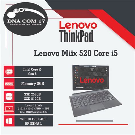 Jual Lenovo Miix 520 I5 Gen 8 Lenovo Miix 520 I7 Gen 8 Murah Berkualitas Bergaransi