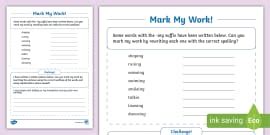 Present Continuous Adding Ing To Verbs Activity ESL Grammar Resources