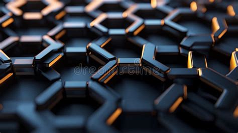 A Clean Geometric Pattern Of Interlocking Hexagons With Subtle Shading Stock Illustration