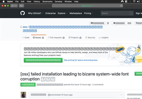Osx Failed Installation Leading To Bizarre System Wide Font Corruption · Issue 39 · Awsaws